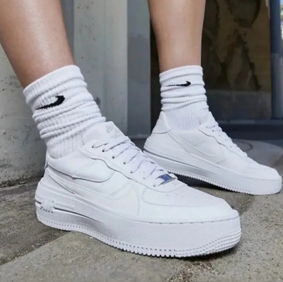 Nike | Shoes | Womens Nike Air Force One Af Low White Platform Dj994610 ...